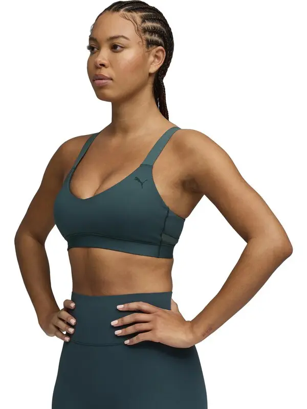 PUMA Shape Moisture Wicking, Low Impact Sports Bra - Green