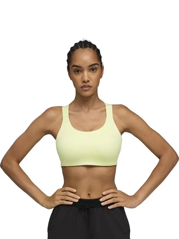 PUMA 4keeps Adjustable Moisture Wicking, Mid Impact Sports Bra - Green