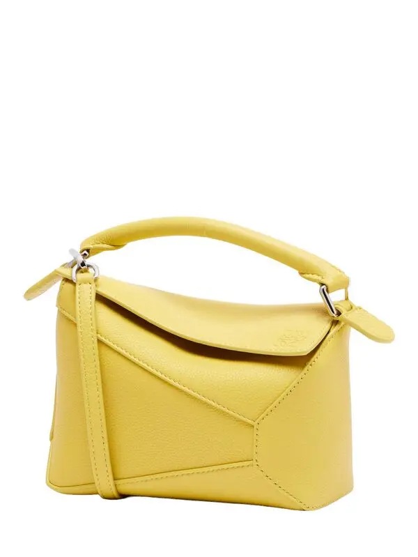 Loewe Puzzle Edge Mini Leather Tote - Yellow