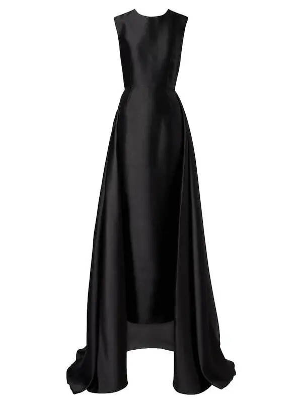 Solace London Larsen Satin Gown - Black
