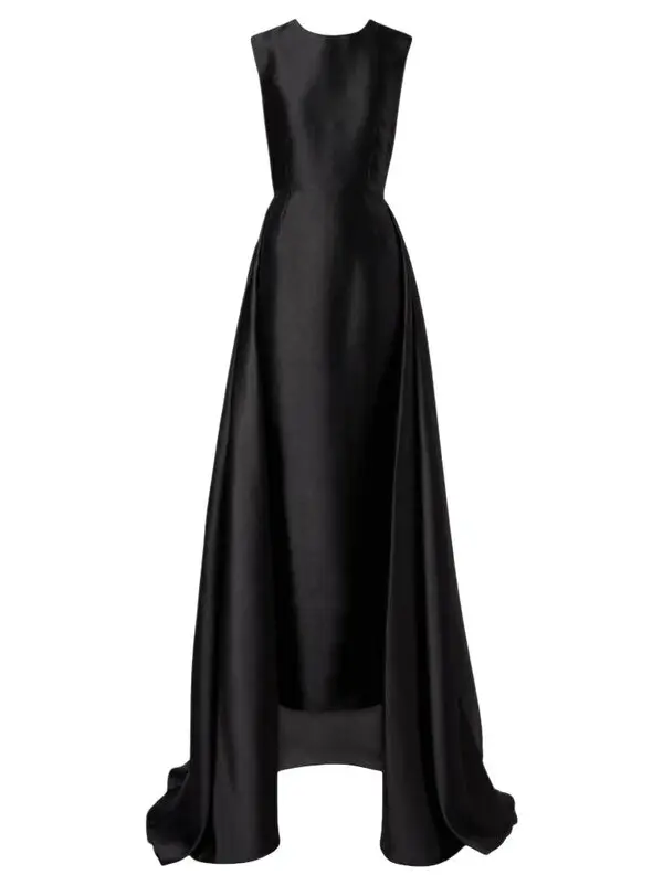 Solace London Larsen Satin Gown - Black
