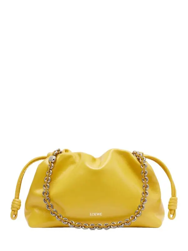 Loewe Flamenco Medium Leather Clutch - Yellow