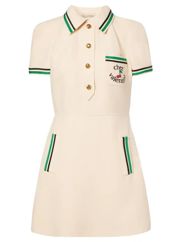 Valentino Garavani Chez Crepe Couture Minidress - Beige