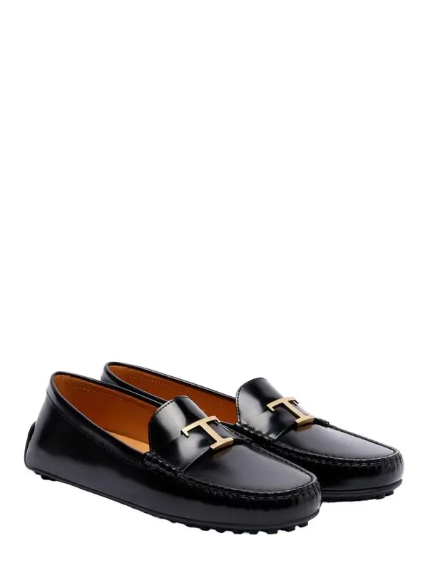 TOD'S T Timeless Leather Loafers - Black