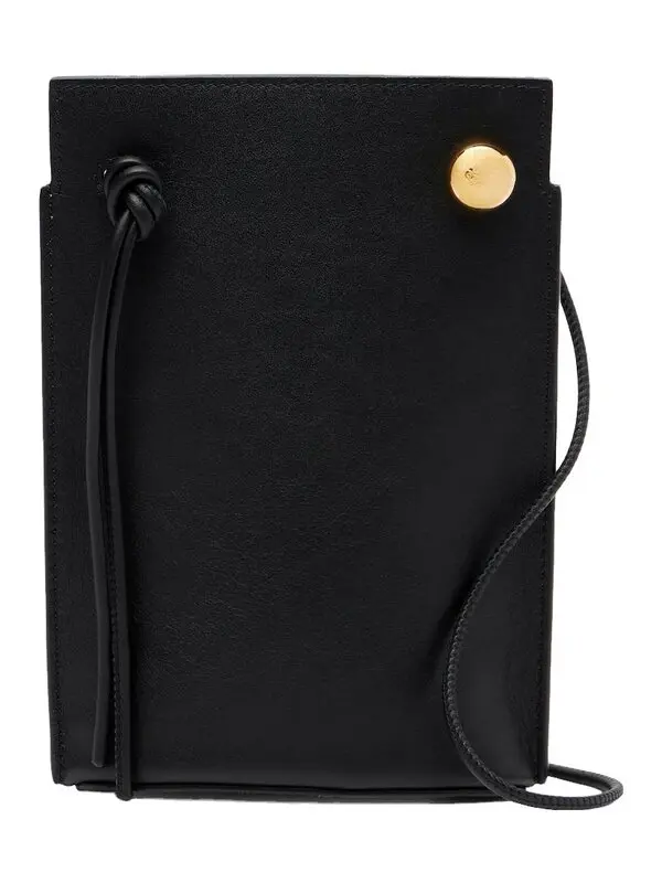 Loewe Pebble Dice Leather Pouch - Black