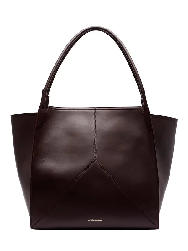Victoria Beckham Large Leather Tote Bag - Burgundy