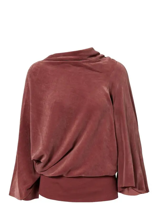Rick Owens Draped Charmeuse Top - Pink