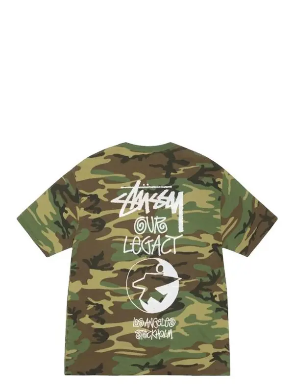 StÜssy X Our Legacy Work Shop Surfman Pigment Dyed Tee Shirt - Camo