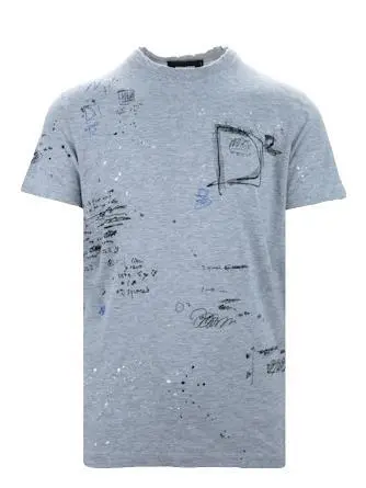 Dsquared2 Cigarette Fit Scribble Logo T-shirt - Grey