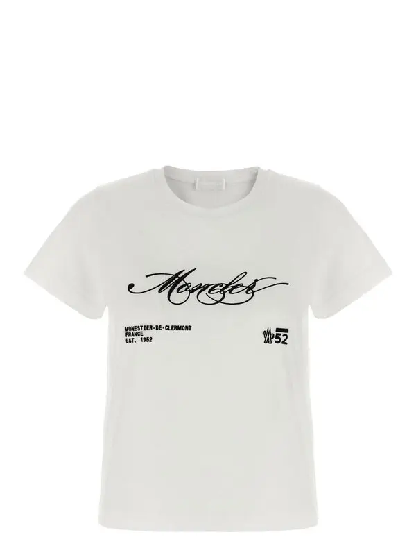 Moncler Logo Cotton T-shirt - White