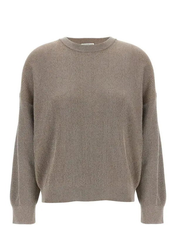Brunello Cucinelli Cotton Crewneck Sweater - Marrone Chiaro
