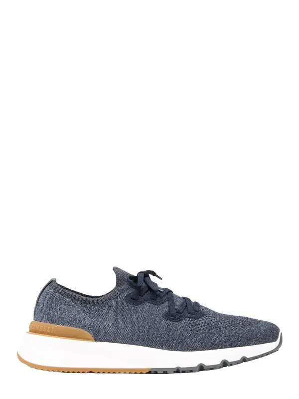 Brunello Cucinelli Mesh Knit Sneakers - Blue