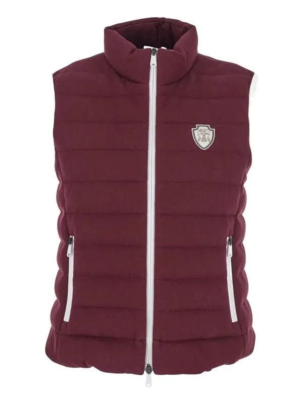 Brunello Cucinelli Quilted Vest - Bordeaux