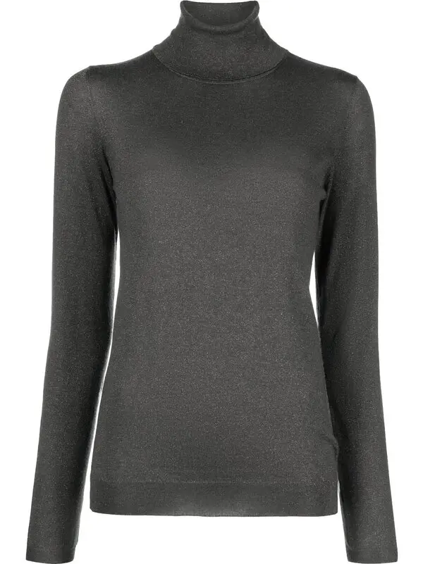 Brunello Cucinelli Cashmere And Silk Turtleneck Sweater - Grey