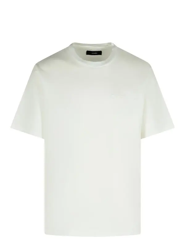 Amiri Cotton T-shirt With Bandana Print - Ivory