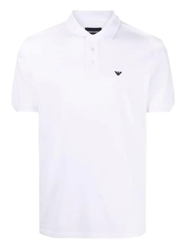 Emporio Armani Cotton Polo Shirt - White