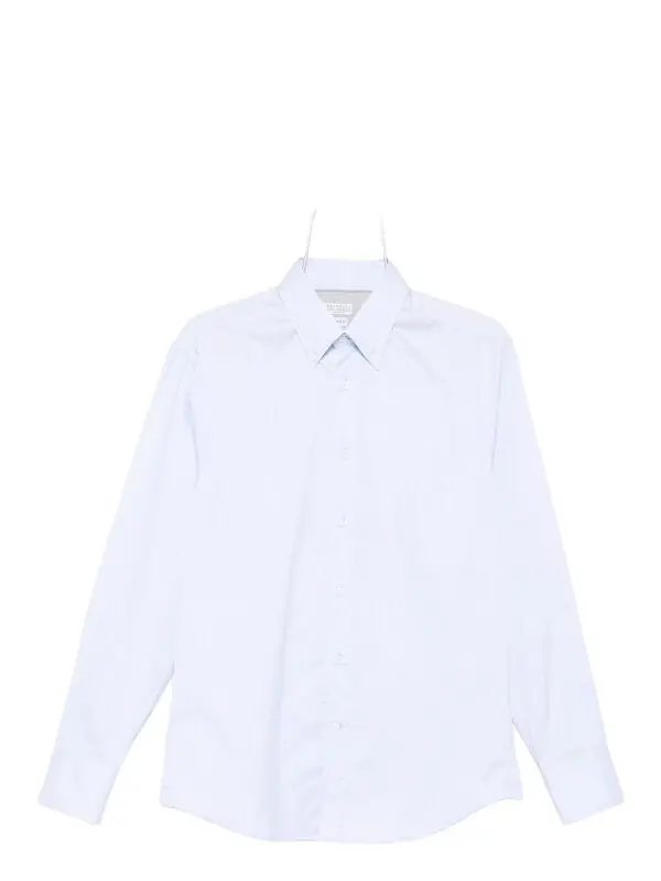 Brunello Cucinelli Cotton Shirt - Clear Blue