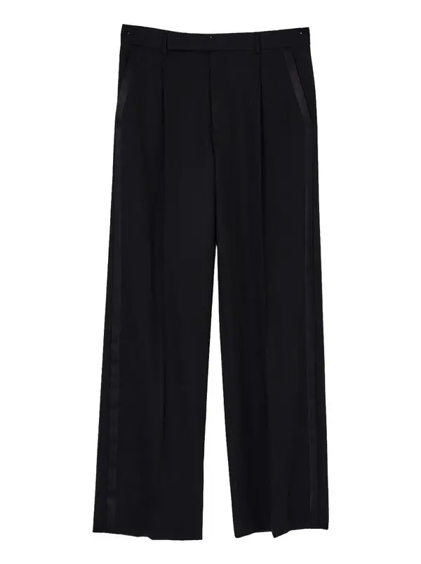 Emporio Armani Wool Trousers - Black
