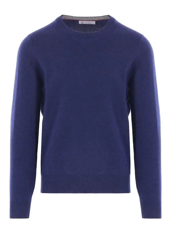 Brunello Cucinelli Cashmere Crewneck Jumper - Blue