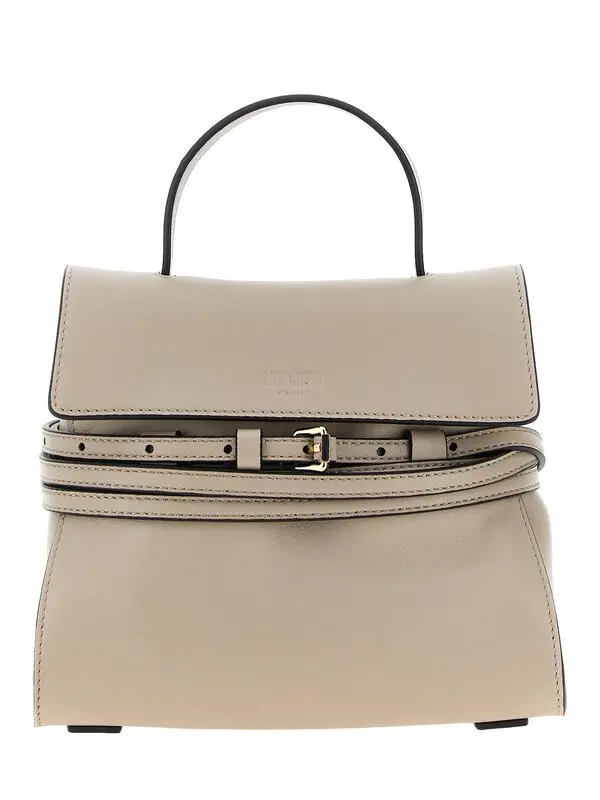Moschino Tie Me Small Handbag - Beige