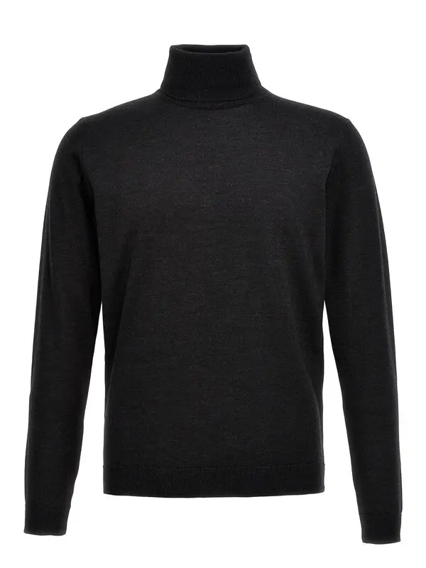 ROBERTO COLLINA Wool Turtleneck Sweater - Gray
