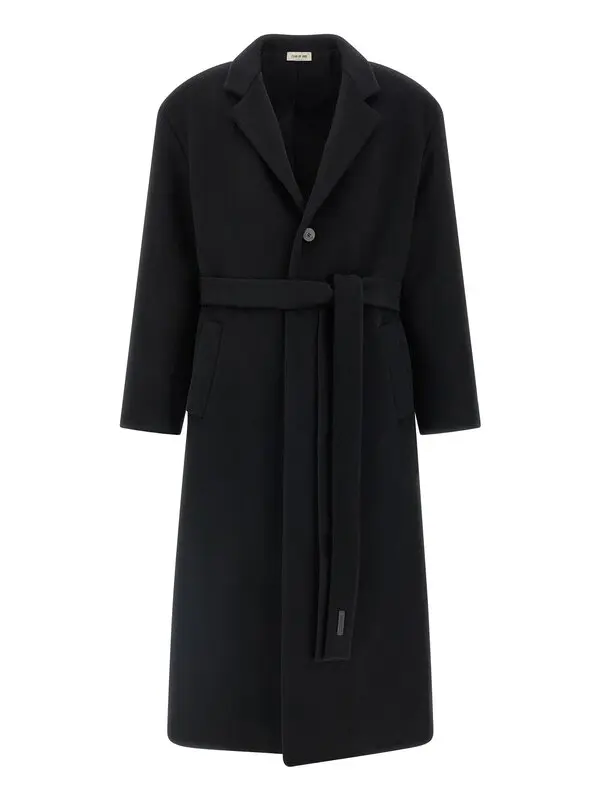 Fear Of God Relaxed Virgin Wool Coat - Black