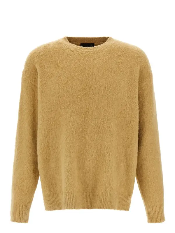 ROBERTO COLLINA Shearling Cotton Sweater - Beige
