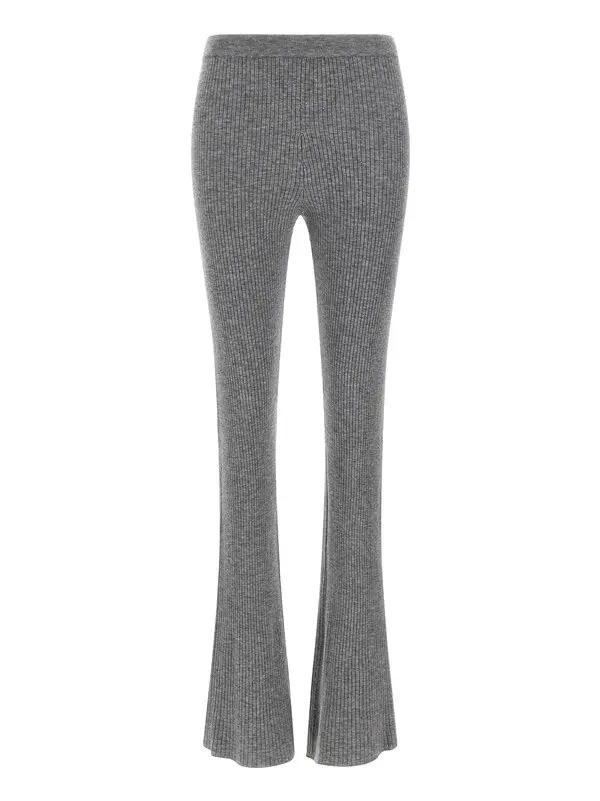 Pinko Ibiza Flared Wool Pants - Gray