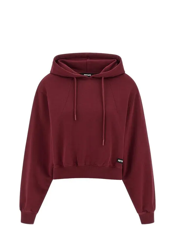 ROTATE BY BIRGER CHRISTENSEN Terry Back Hoodie - Bordeaux