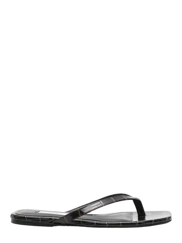 TOTEME Leather Thong Sandals - Brown