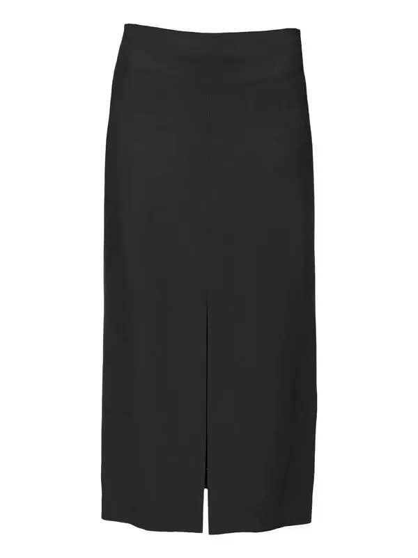 Carven Acetate And Viscose Midi Skirt - Black