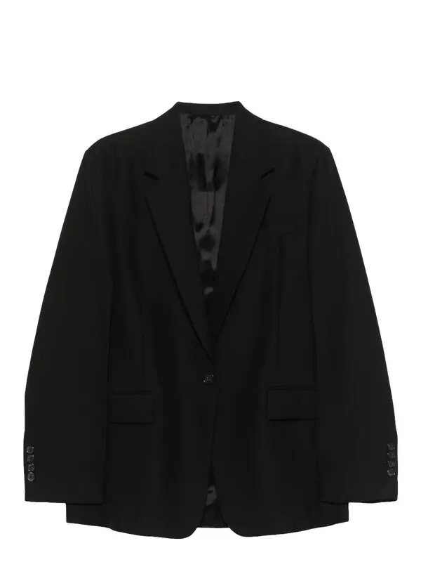 TOTEME Wool Blend Single Breasted Blazer - Black