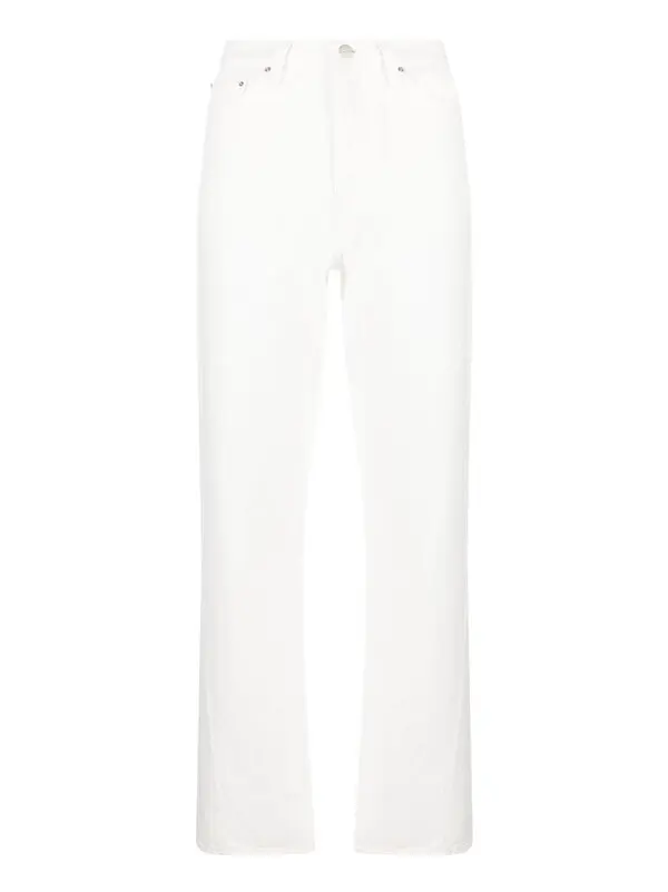 TOTEME Organic Cotton Denim Wide Leg Jeans - White