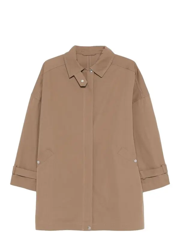 TOTEME Organic Cotton Oversized Trench Coat - Beige