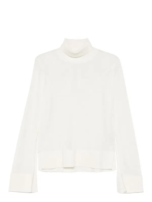 TOTEME Turtleneck Jumper With Slit Sleeves - White