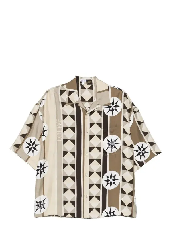Loewe Printed Silk Shirt - Beige