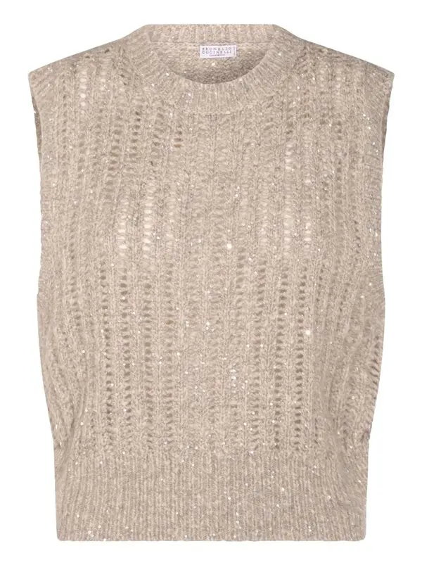 Brunello Cucinelli Wool Tank Top - Ivory