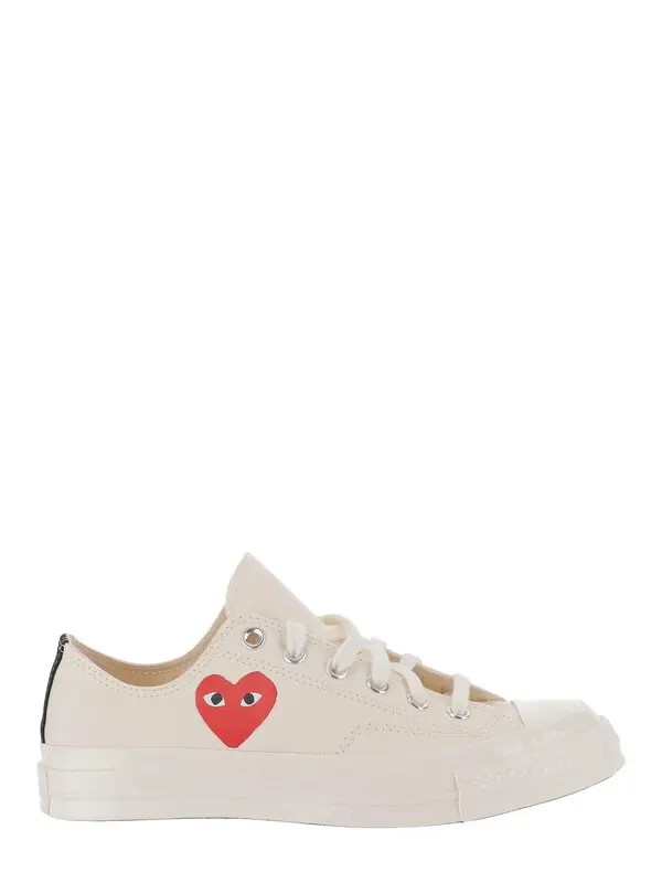 PLAY Comme Des Garçons X Converse Canvas Sneakers - White
