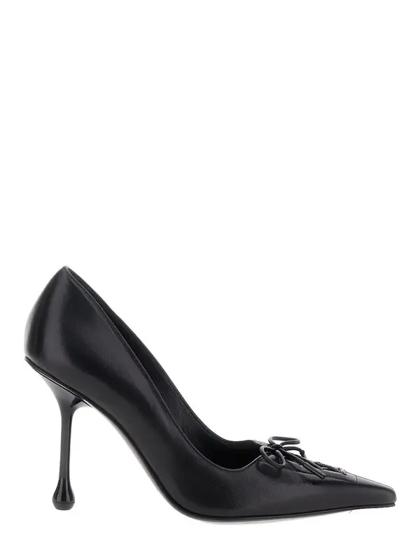 JIMMY CHOO Scarlett 95 Leather Pumps - Black