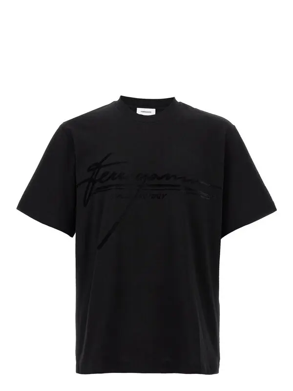FERRAGAMO Firma' T Shirt - Black
