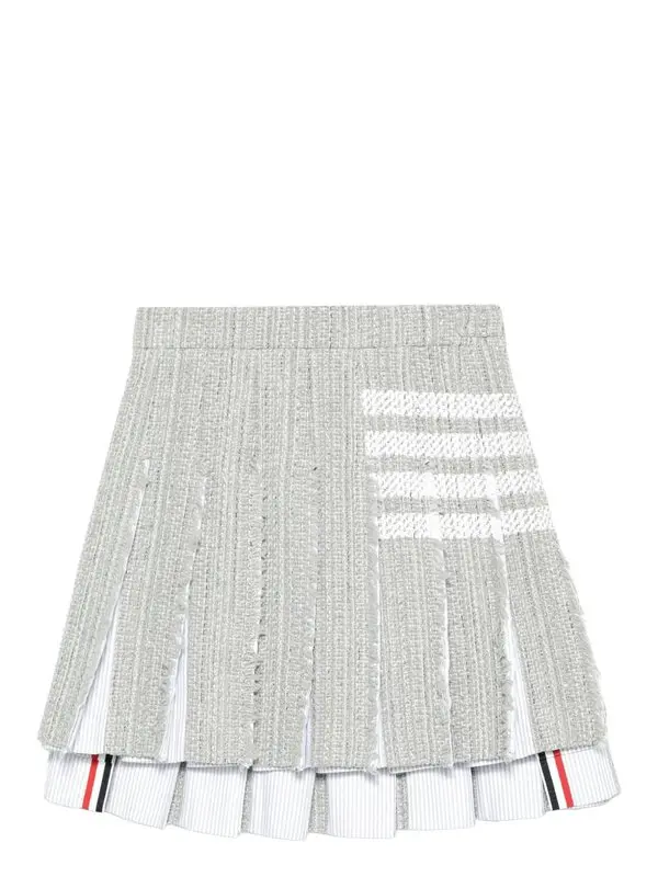 Thom Browne 4-bar Cotton Blend Skirt - Grey