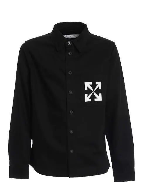 Off-White Single Arrow Denim Shirt - Black
