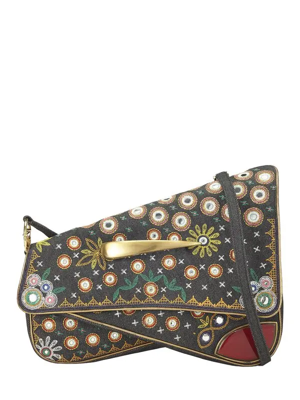 Dior Denim Montaigne Chris 1947 Saddle Bag - Navy
