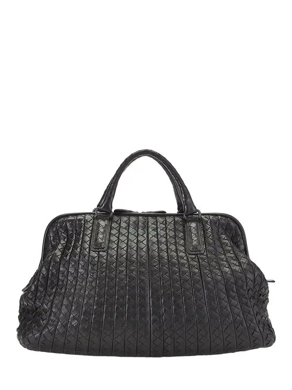 Bottega Veneta Intrecciato New Bond Handbag - Black