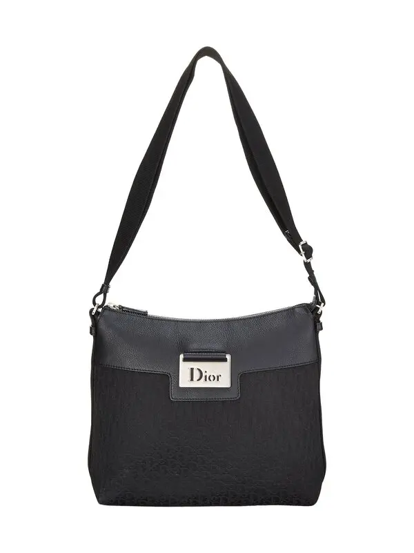 Dior Canvas Street Chic Shoulder Bag - Black