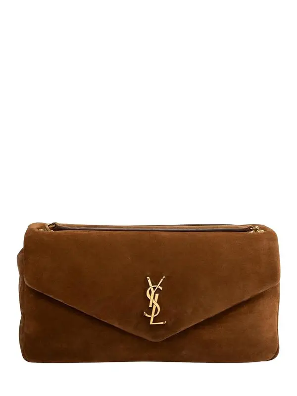Saint Laurent Large Calypso Chain Bag - Tan