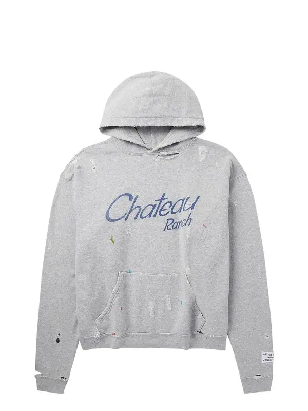 GALLERY DEPT. Distressed Chateau Ranch Hoodie - Grey