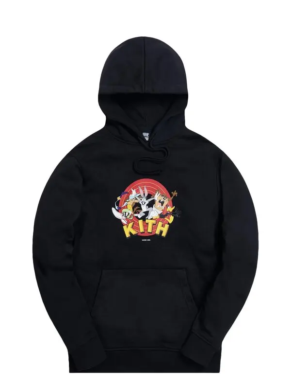 Kith X Looney Tunes That's All Folks' Hoodie - Black