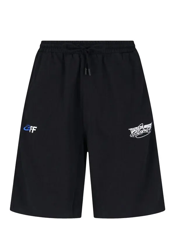 Off-White Arrow Skate Sweatshorts - Black