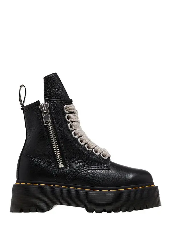 Rick Owens Dr. Martens X Strobe 1460 Quad Sole Jumbo Lace Boot - Black